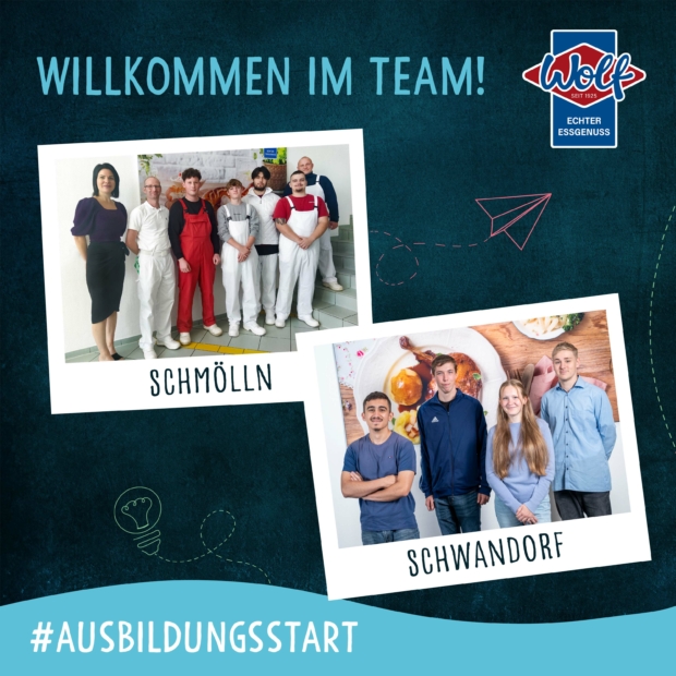 Acht neue Auszubildende bei Wolf - Wolf Essgenuss GmbH