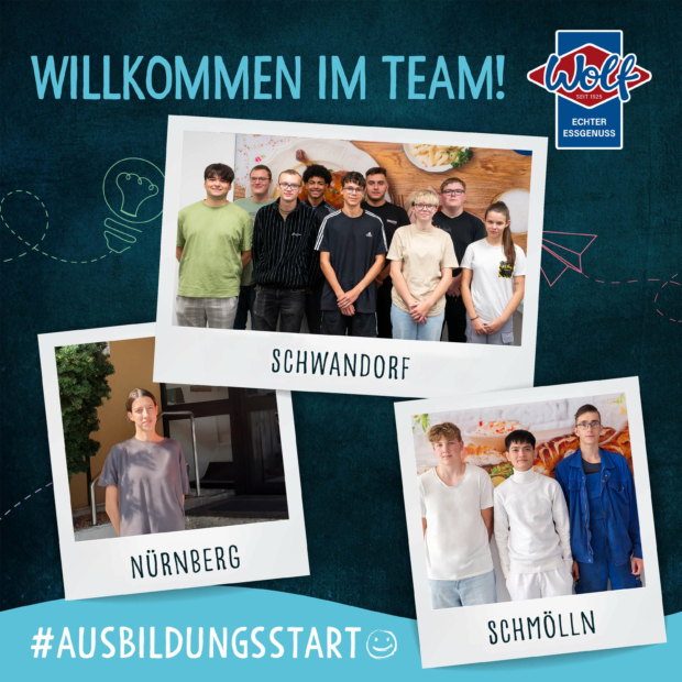 Dreizehn neue Auszubildende bei Wolf! - Wolf Essgenuss GmbH